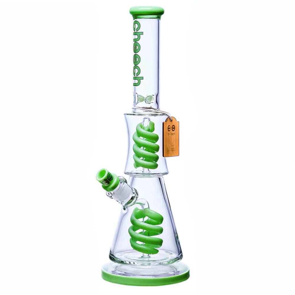 17" Fun Dual Swirl Perc Cheech Beaker Water Pipe