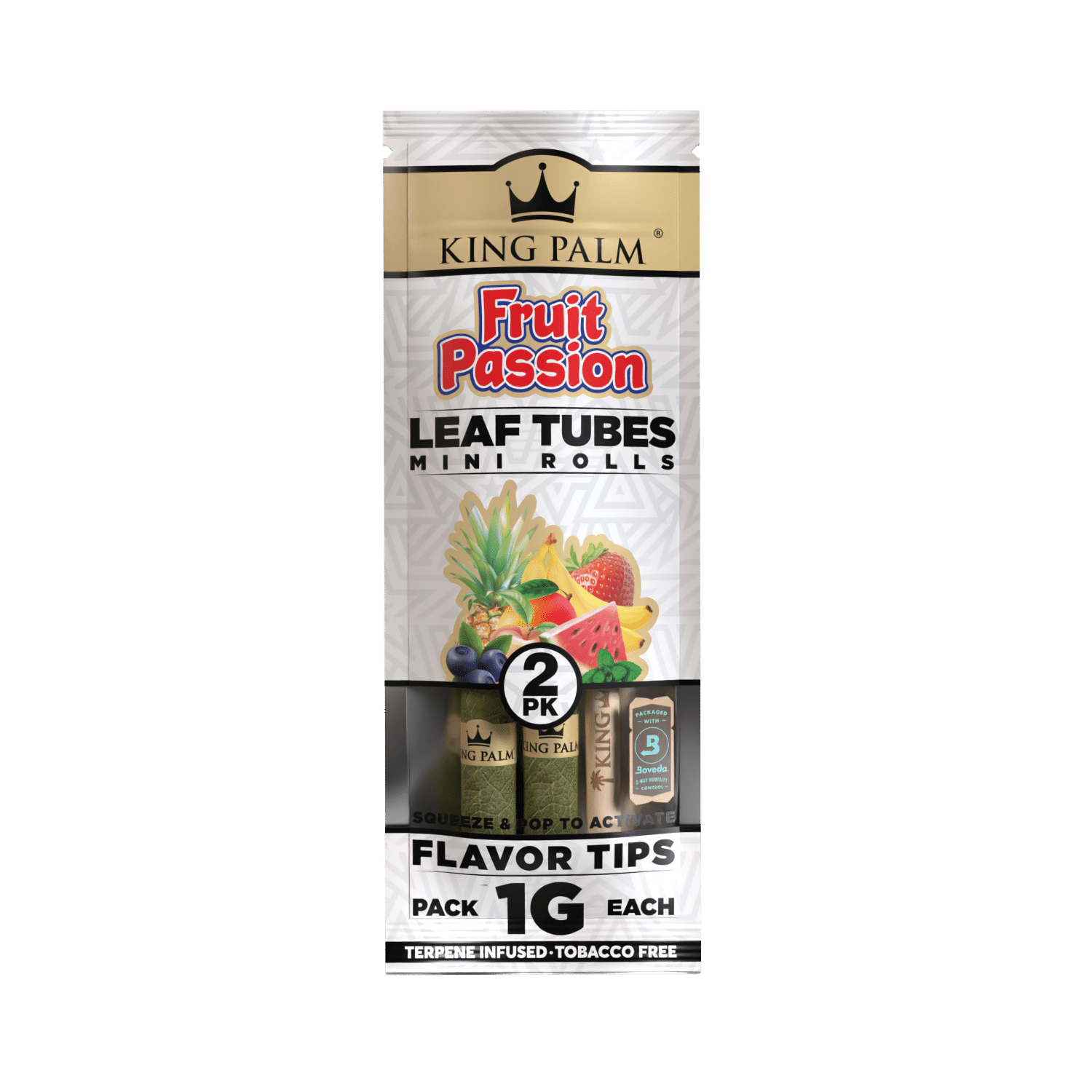 2PK - King Palm Minis - Fruit Passion Flavored Tips