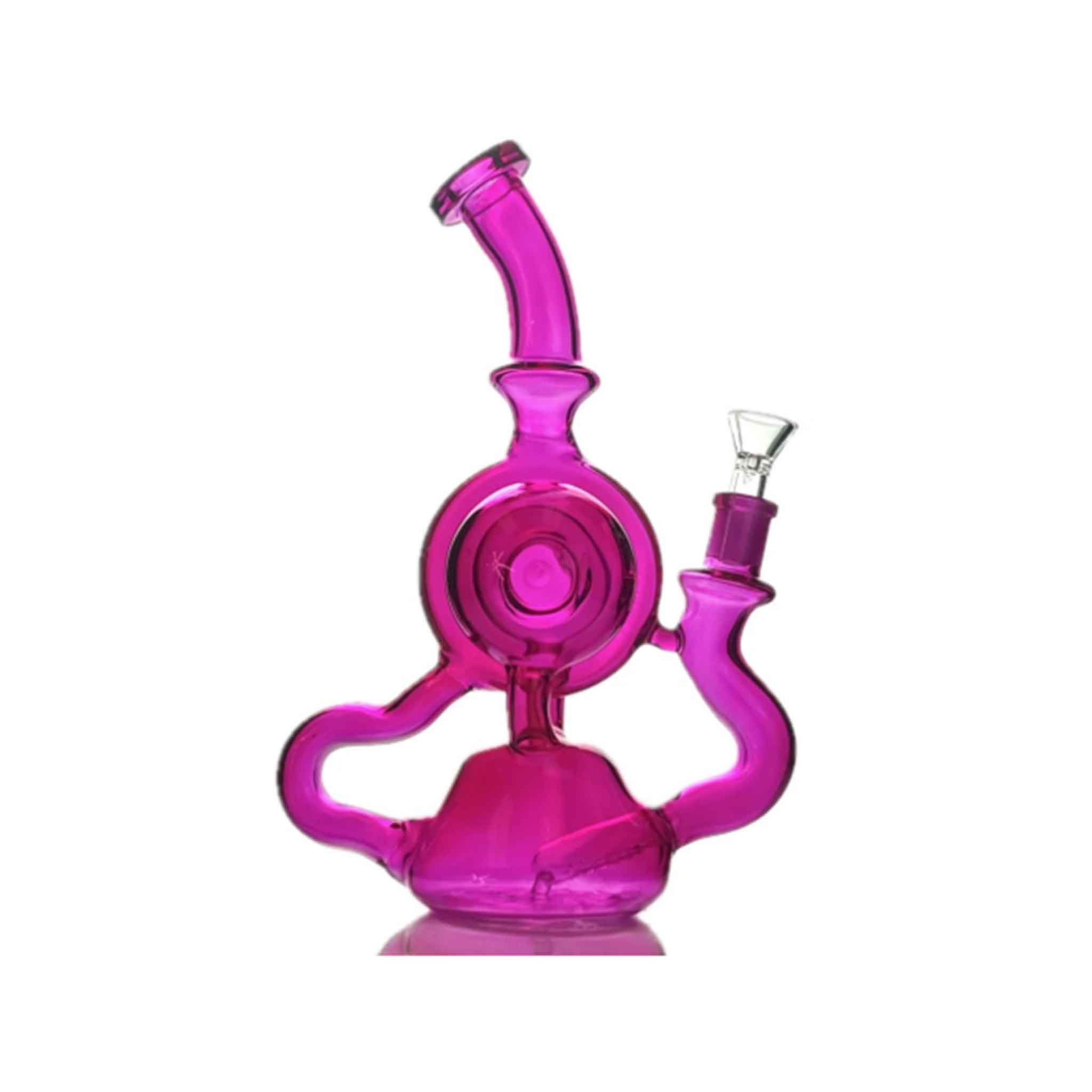 8.5" Bright Neon Turbine Recycler Water Pipe